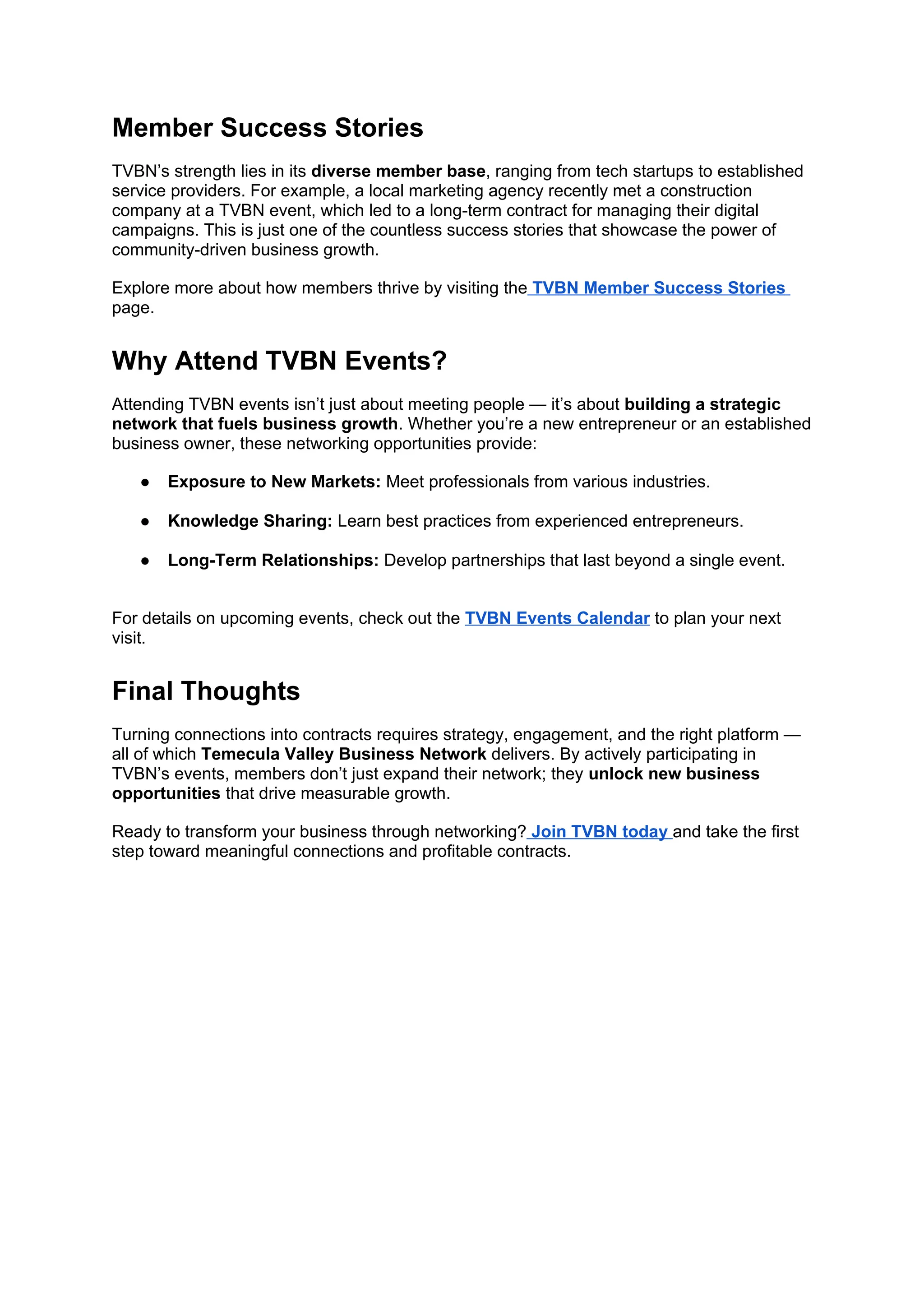 From Connections to Contracts: How TVBN's Networking Events Drive ...