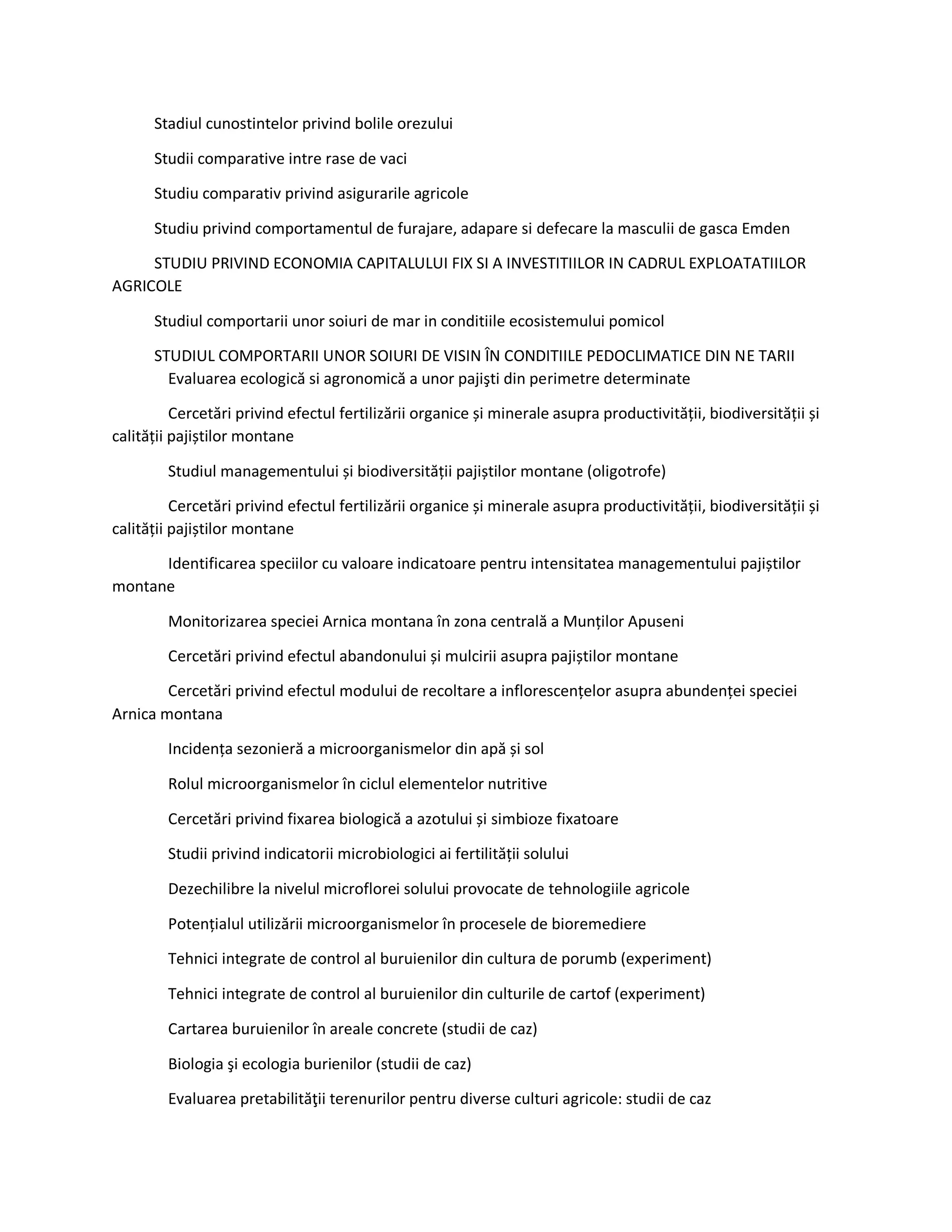 Teme licenta agronomie | PDF