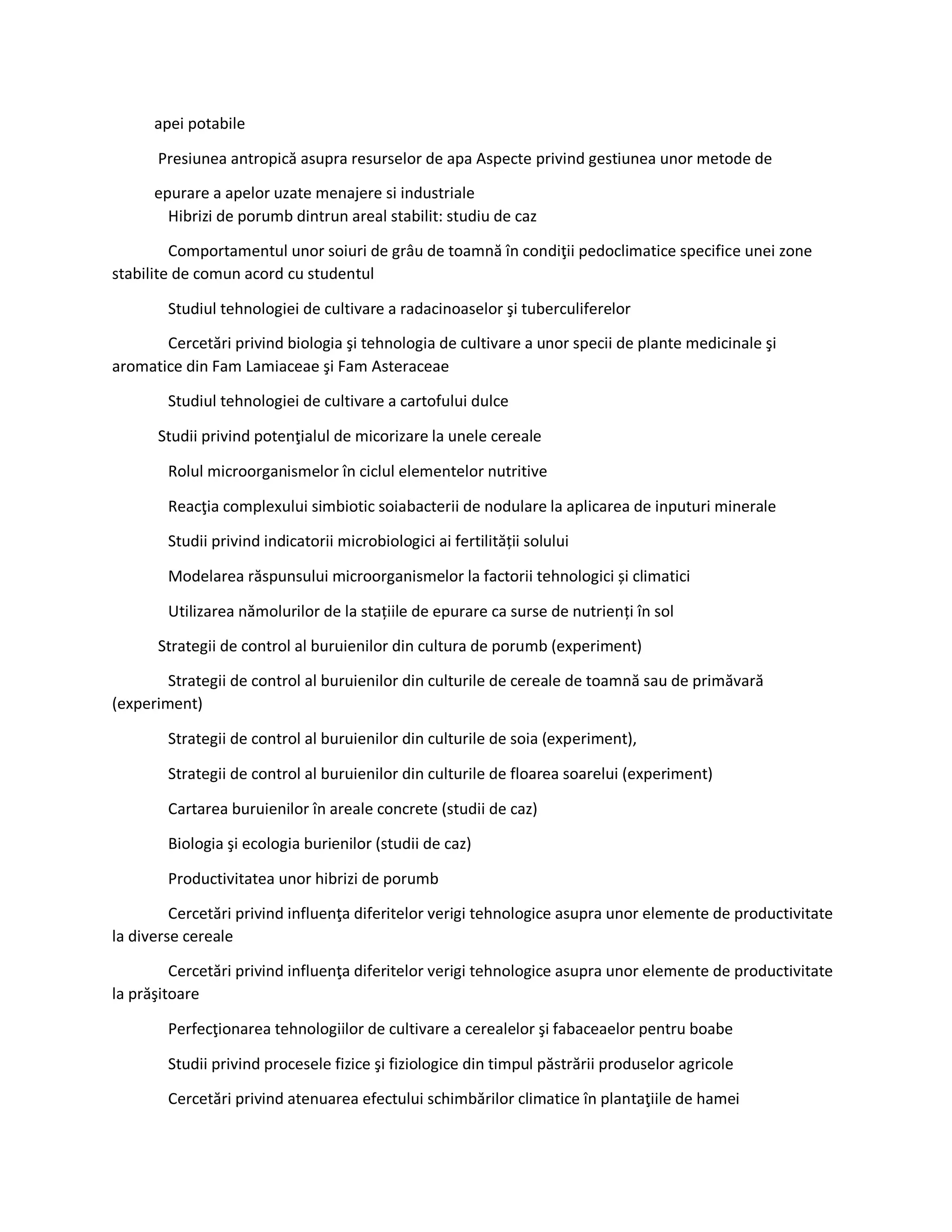 Teme licenta agronomie | PDF