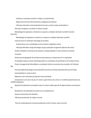 Teme licenta agronomie | PDF