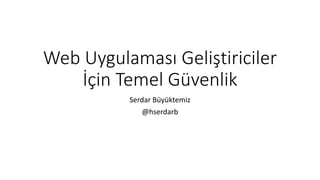 Temel web güvenliği | PPT
