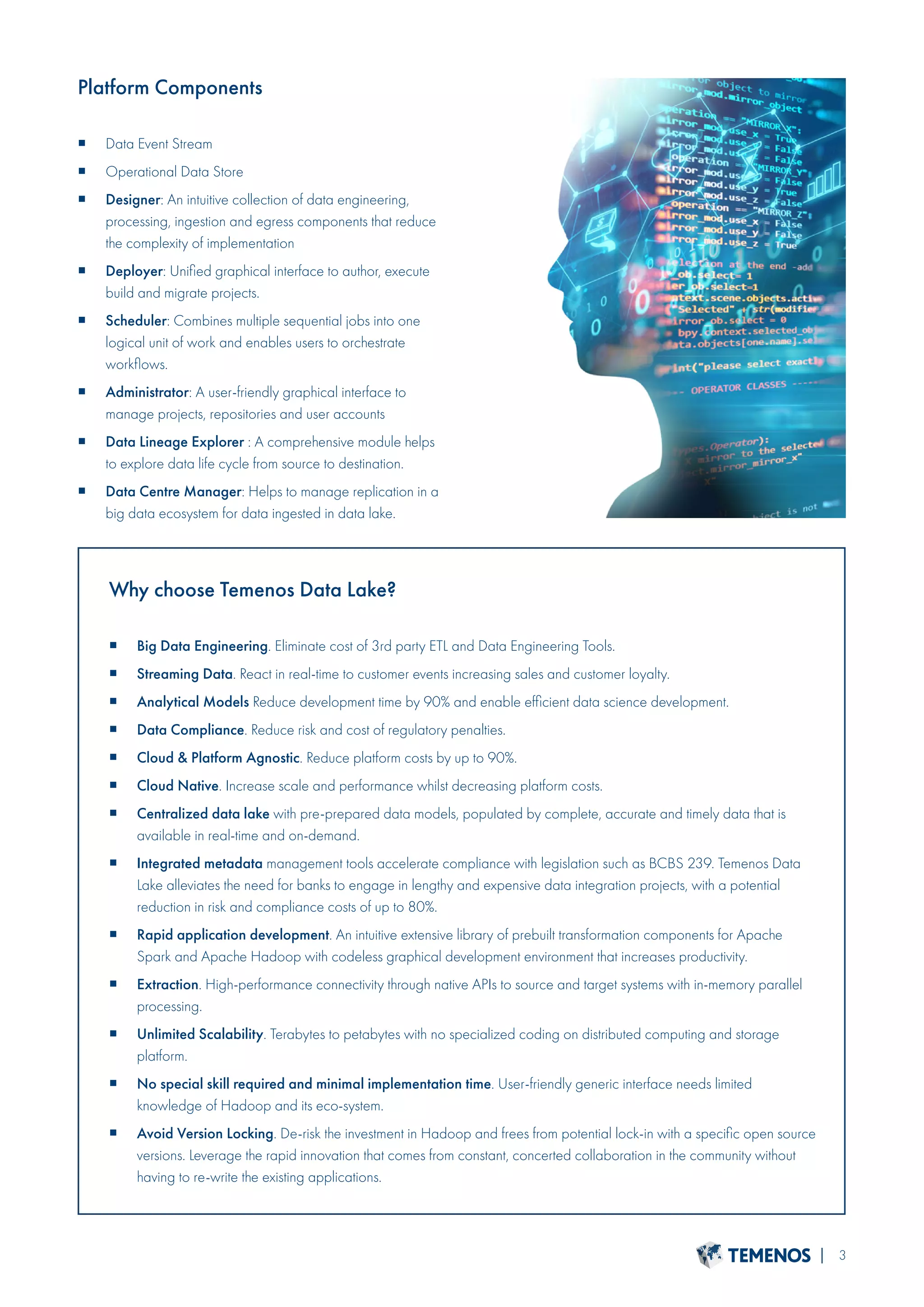 Temenos data lake brochure | PDF