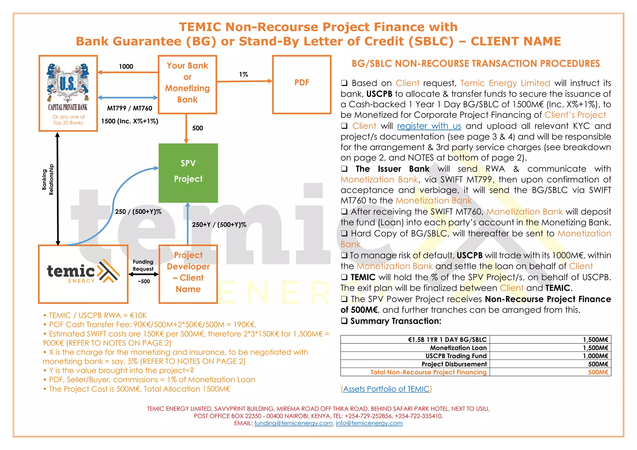 Temic non recourse project finance with bg-sblc - client name - 30-07 ...