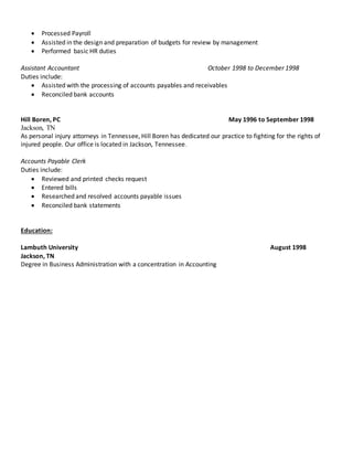 Temika Willis | DOCX | Business Accounting & Finance | Business