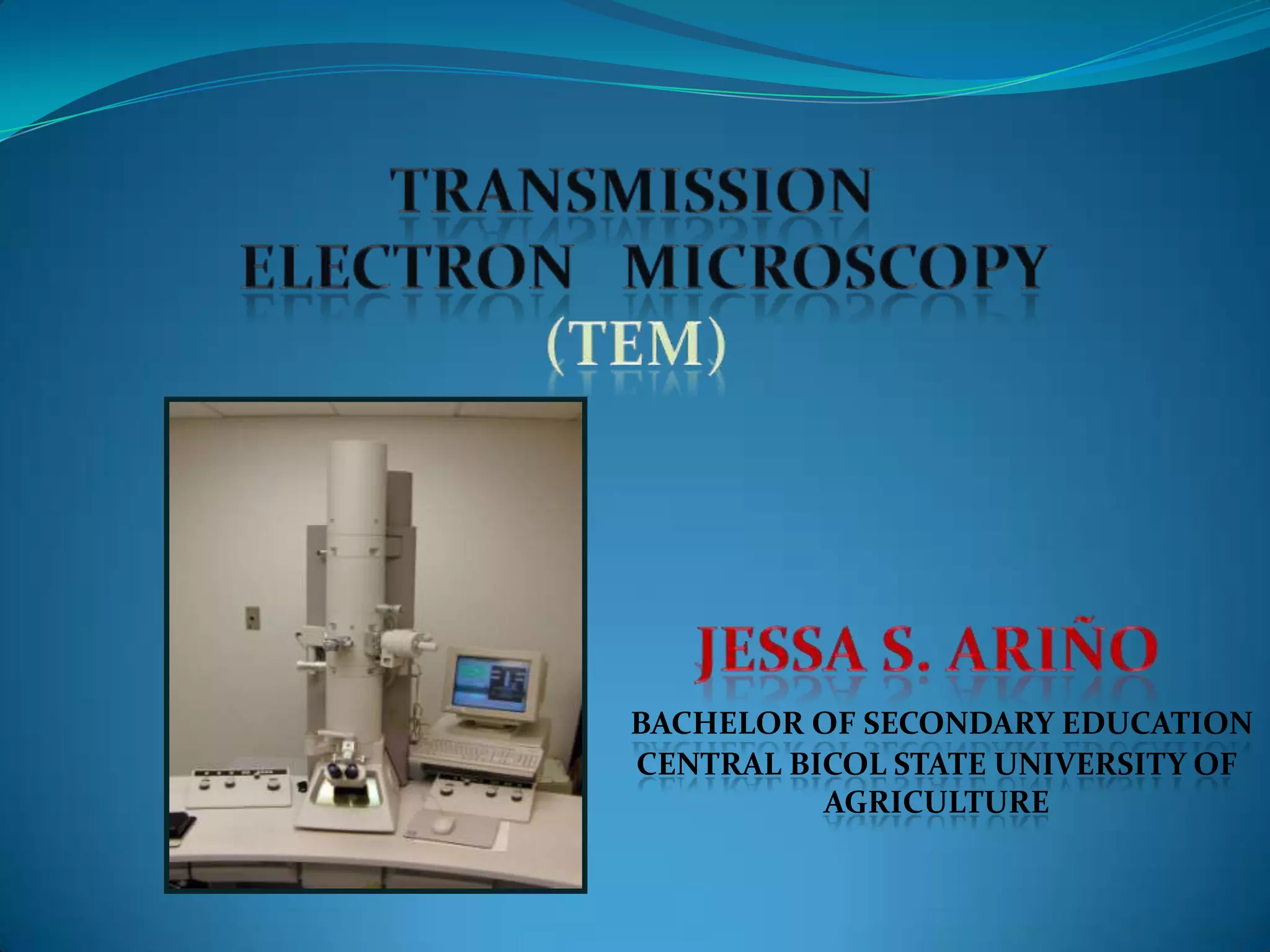 transmission electron microscopy | PPTX