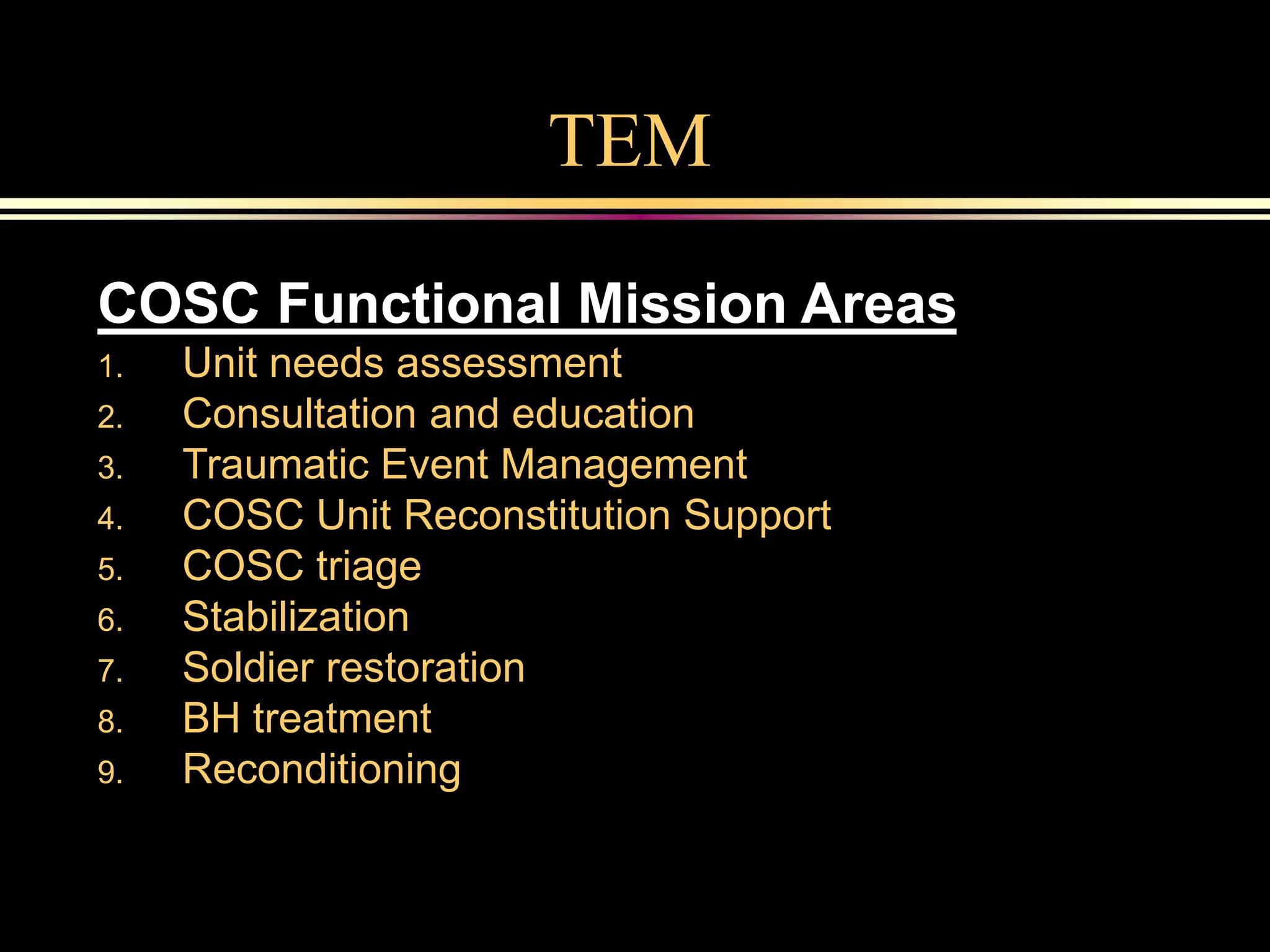 TEM - Traumatic Event Management | PPT