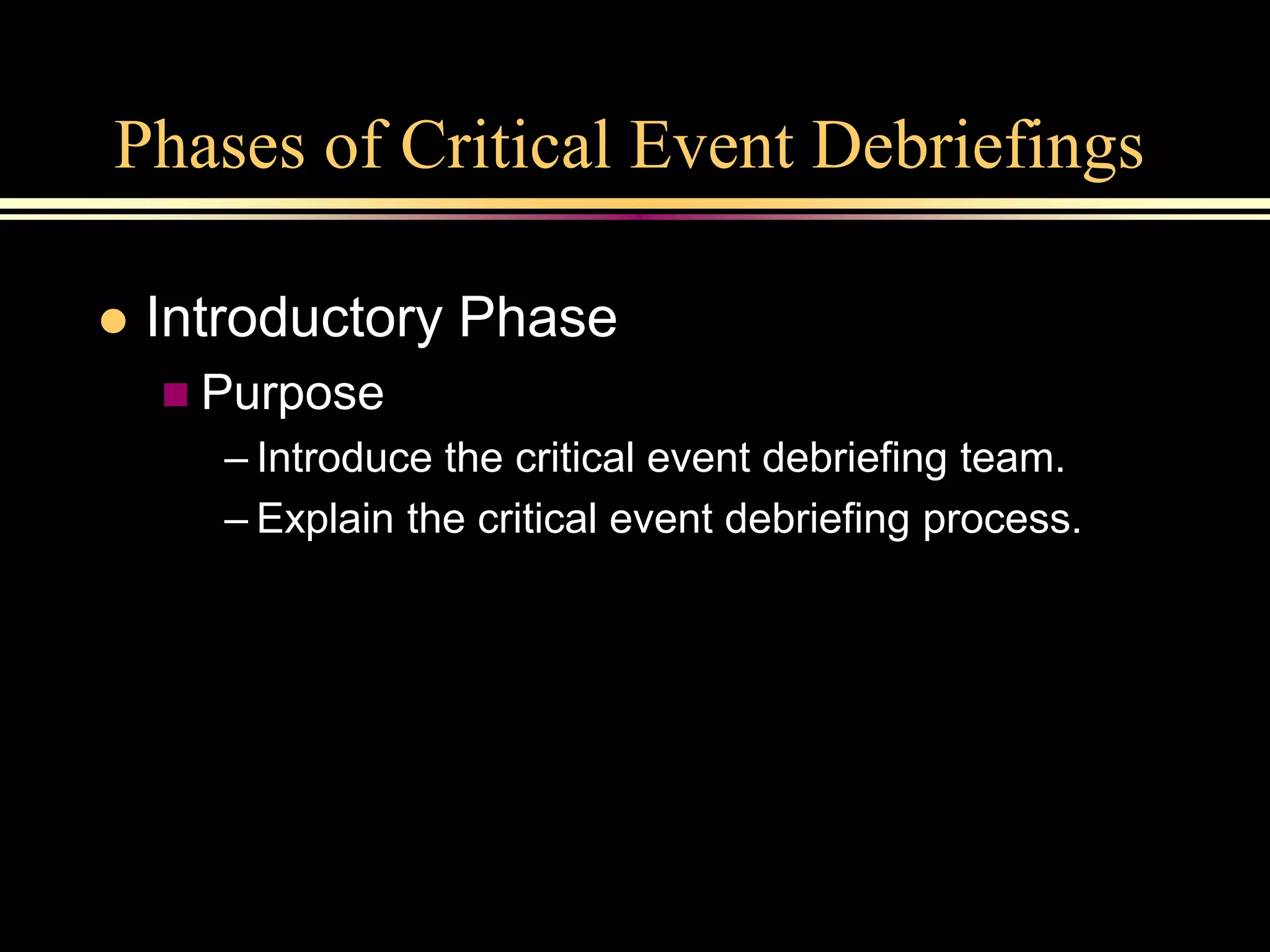 TEM - Traumatic Event Management | PPT