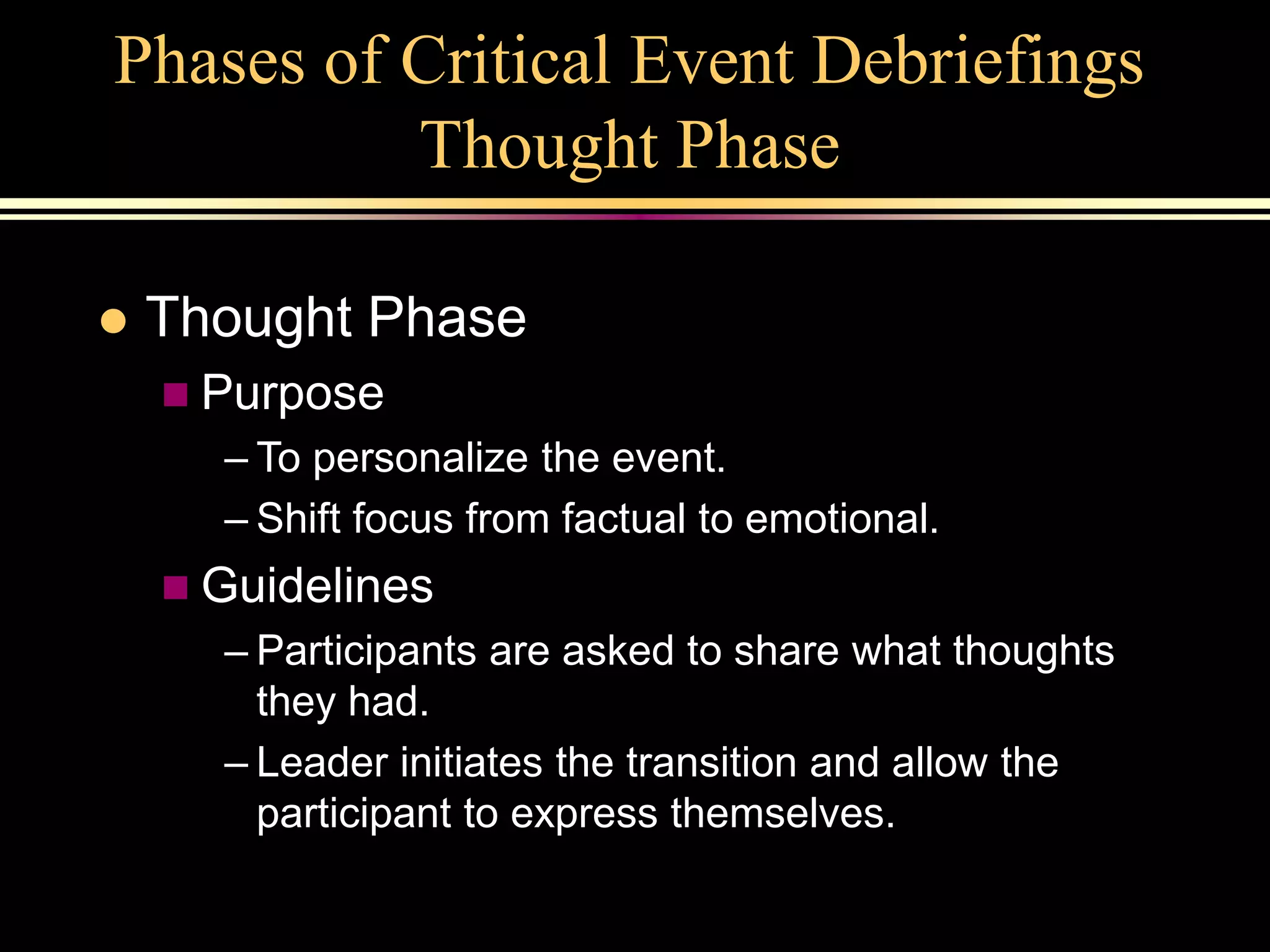 TEM - Traumatic Event Management | PPT