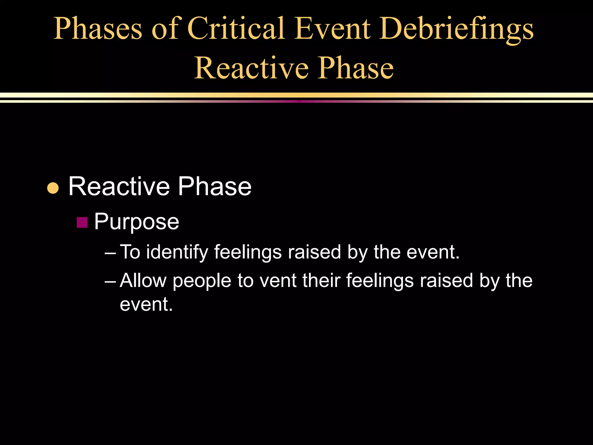 TEM - Traumatic Event Management | PPT