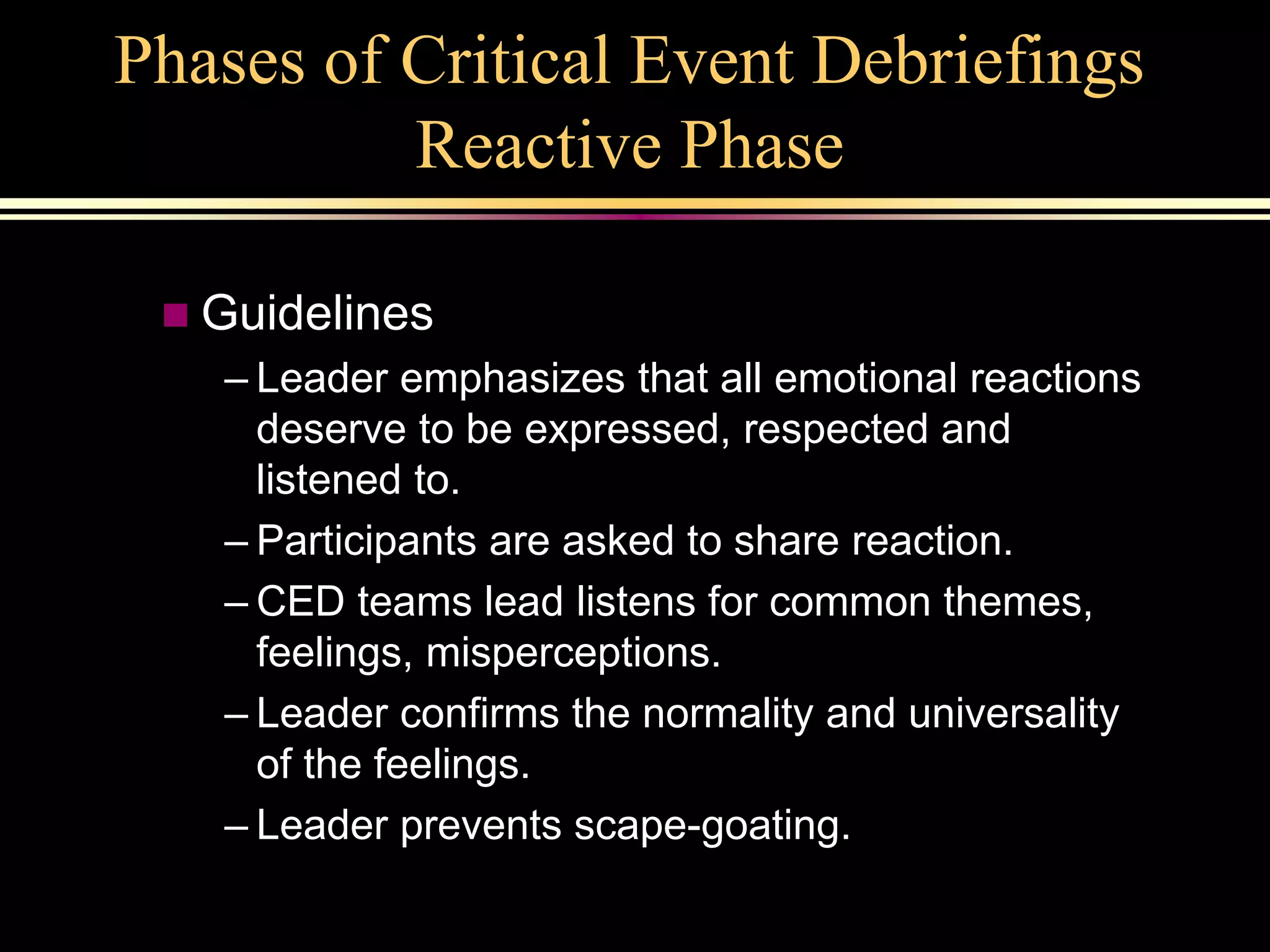 TEM - Traumatic Event Management | PPT