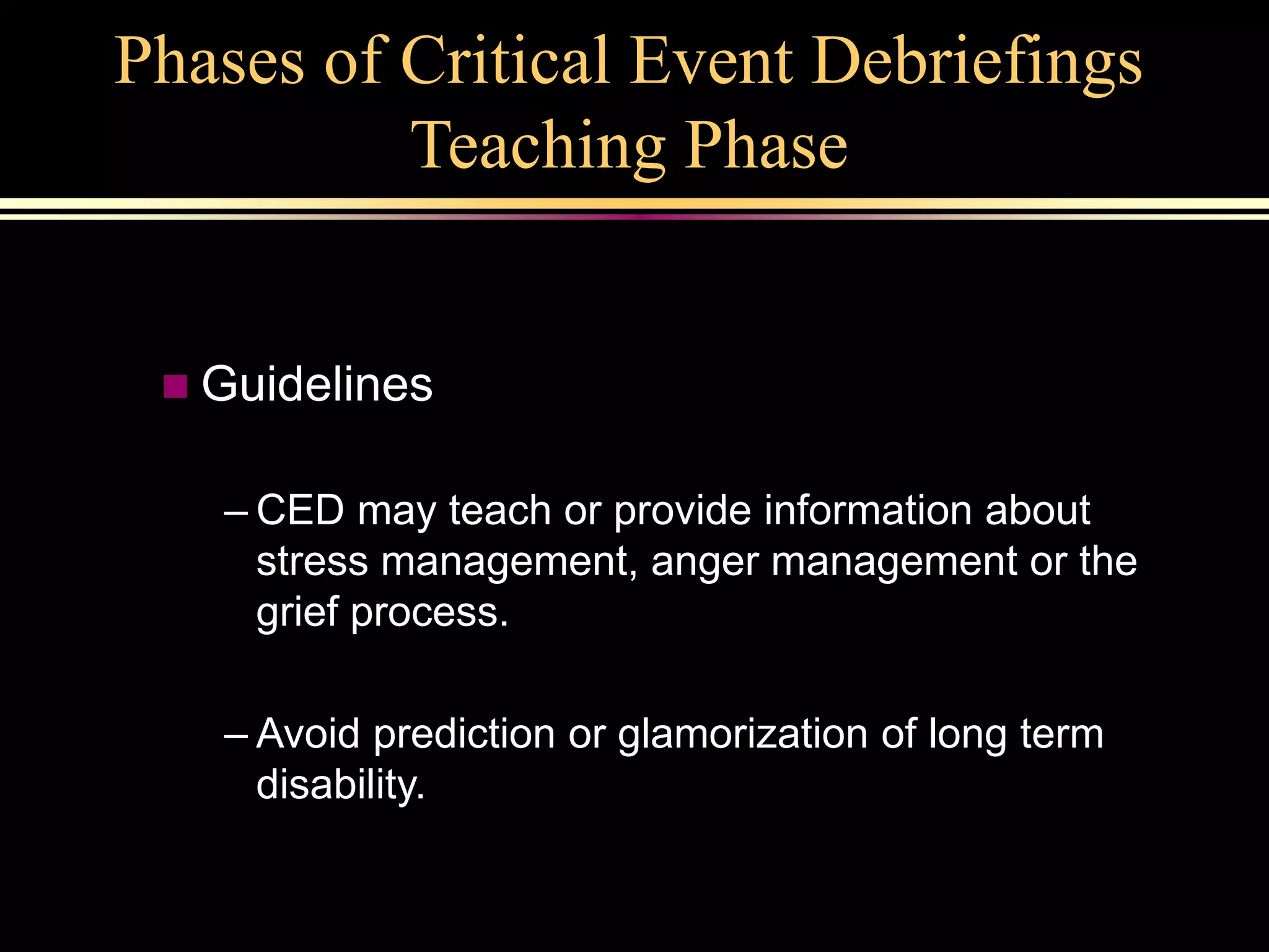 TEM - Traumatic Event Management | PPT
