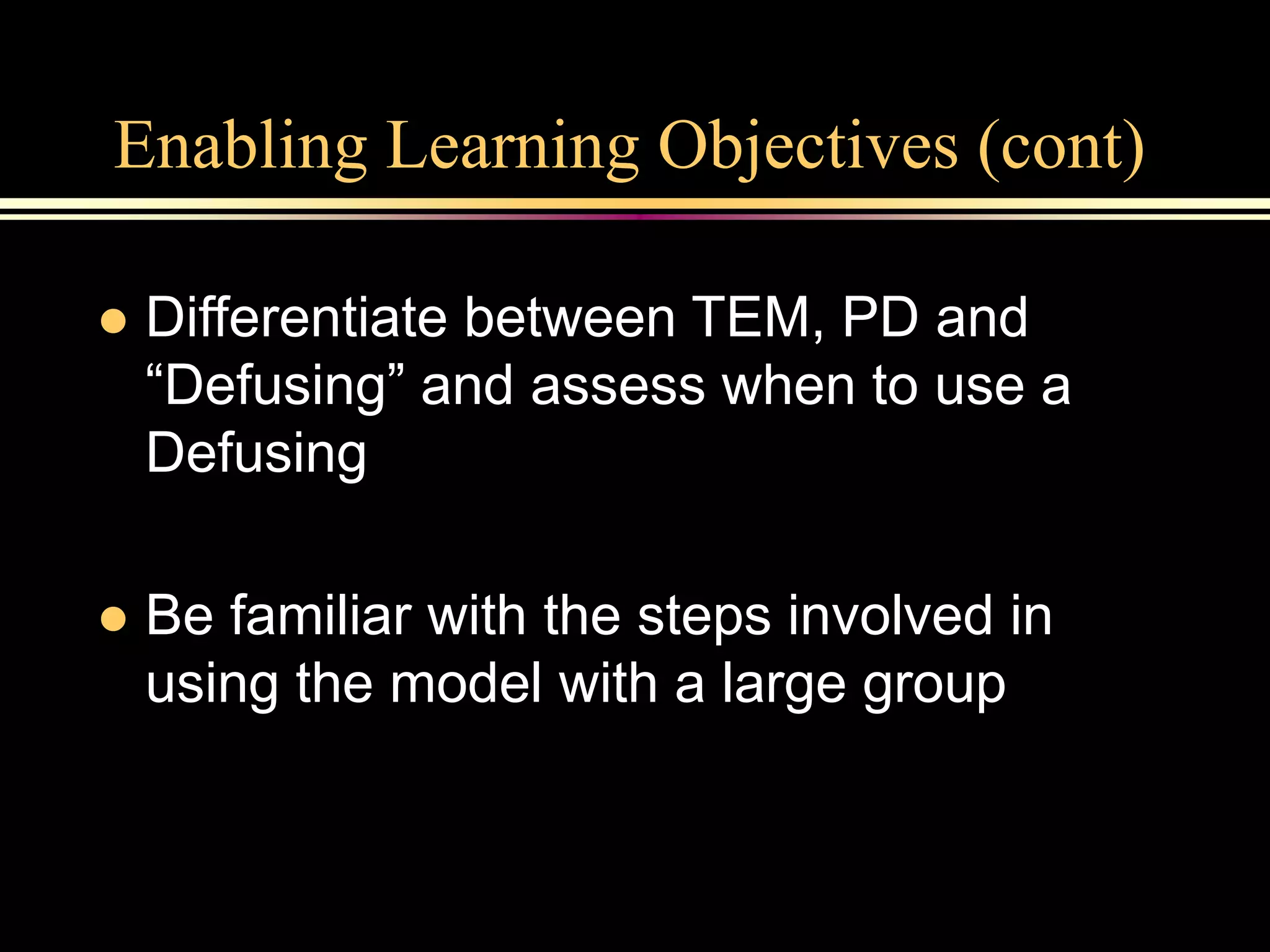 TEM - Traumatic Event Management | PPT