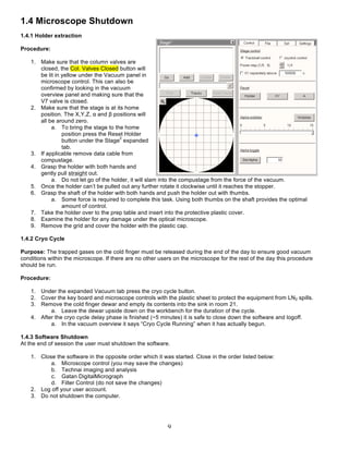 FEI Tecnai F-20 Operations manual | PDF