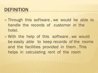 Hotel Object Oriented Analysis | PDF