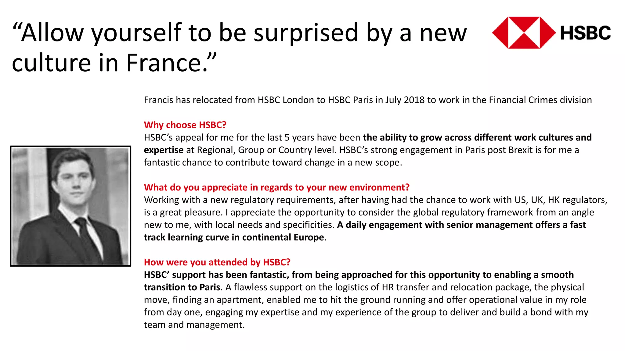 Testimony from HSBC's employee | PPTX