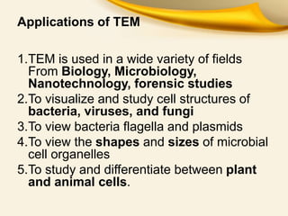 Tem or transmitted electron microscopy | PPT