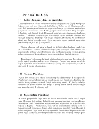 Limit Fungsi di Ruang Metrik | PDF