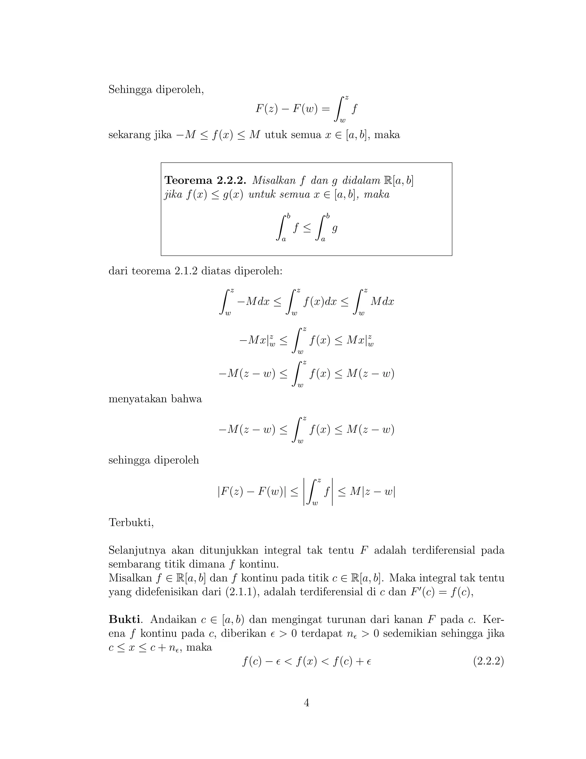 Teorema Dasar Kalkulus | PDF