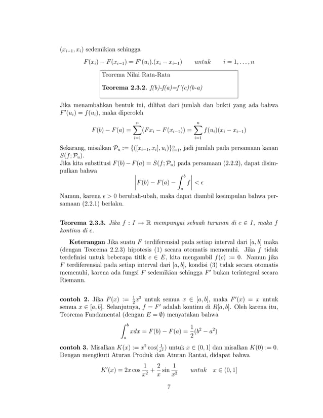 Teorema Dasar Kalkulus | PDF