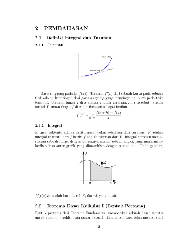 Teorema Dasar Kalkulus | PDF
