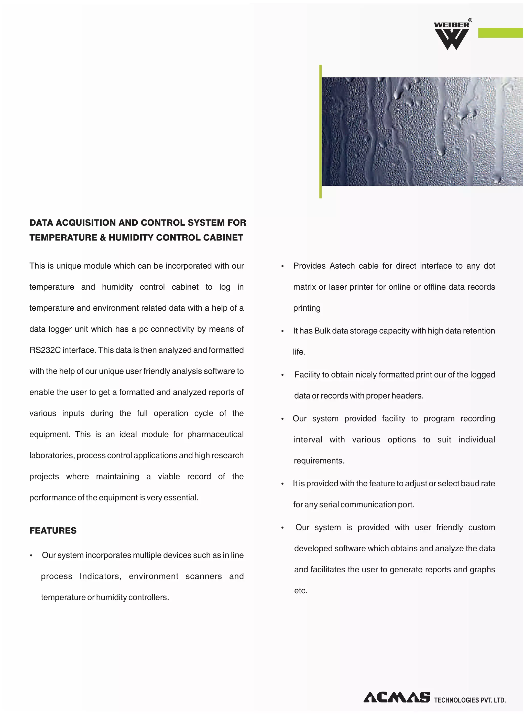 TEMPERATURE HUMIDITY CONTROL CABINETS | PDF