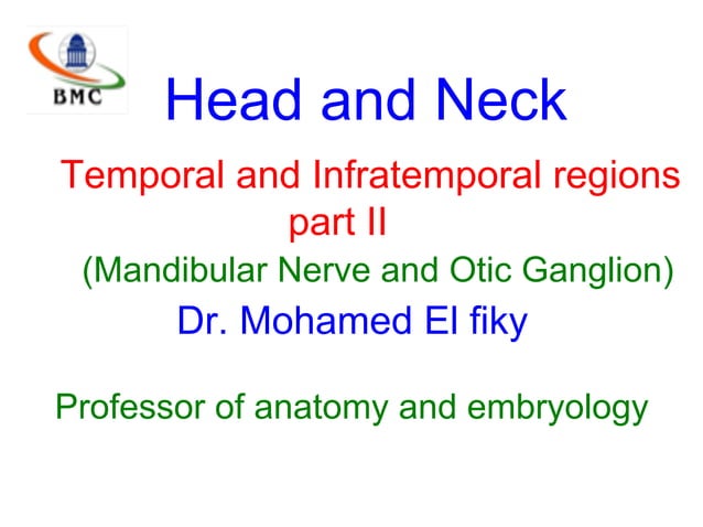 Temporal and infratemporal region part 2 | PPT