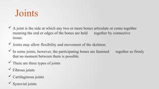 Musculo skeletal system of a human body with illustrations | PPTX