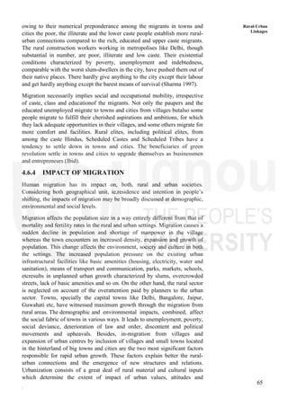 rural and urban society in india sociology | PDF