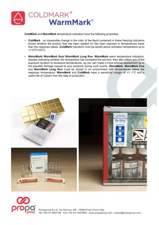 Temperature indicators ColdMark and WarmMark | PDF