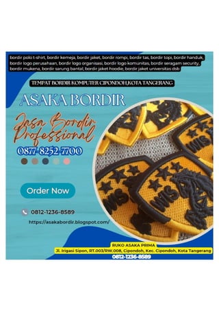 BORDIR PATCH / EMBLEM / BORDIR / LOGO / BENDERA ASAKA BORDIR 0877-8252 ...
