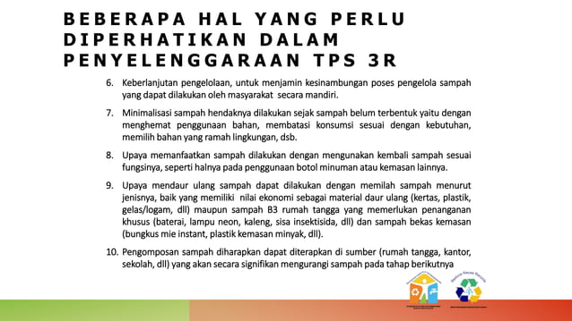 Tempat pengolahan sampah 3 r (tps3r) | PPTX