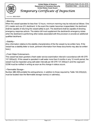 ITV Temporary COI | PDF