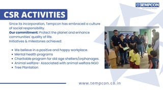 Company Profile of Tempcon - Chiller Manufacturer In India | PPT