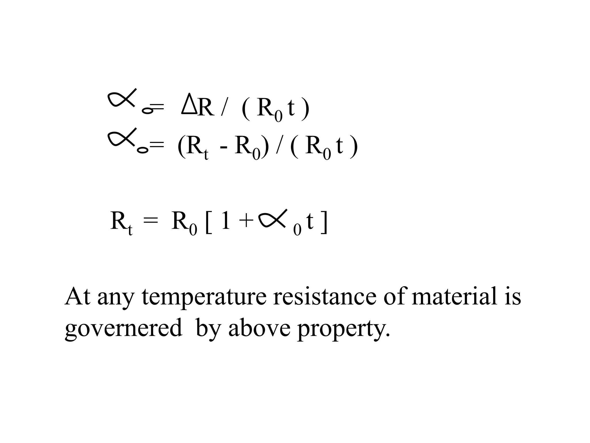 Tempeature co efficient for resistance | PPTX