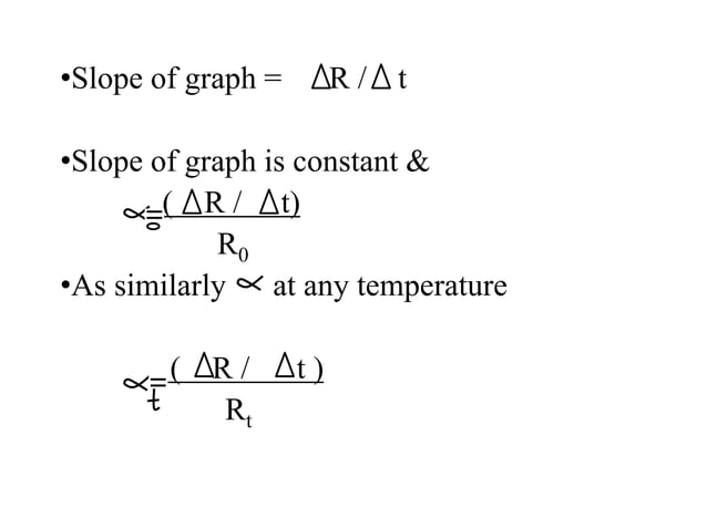 Tempeature co efficient for resistance | PPTX | Physics | Science