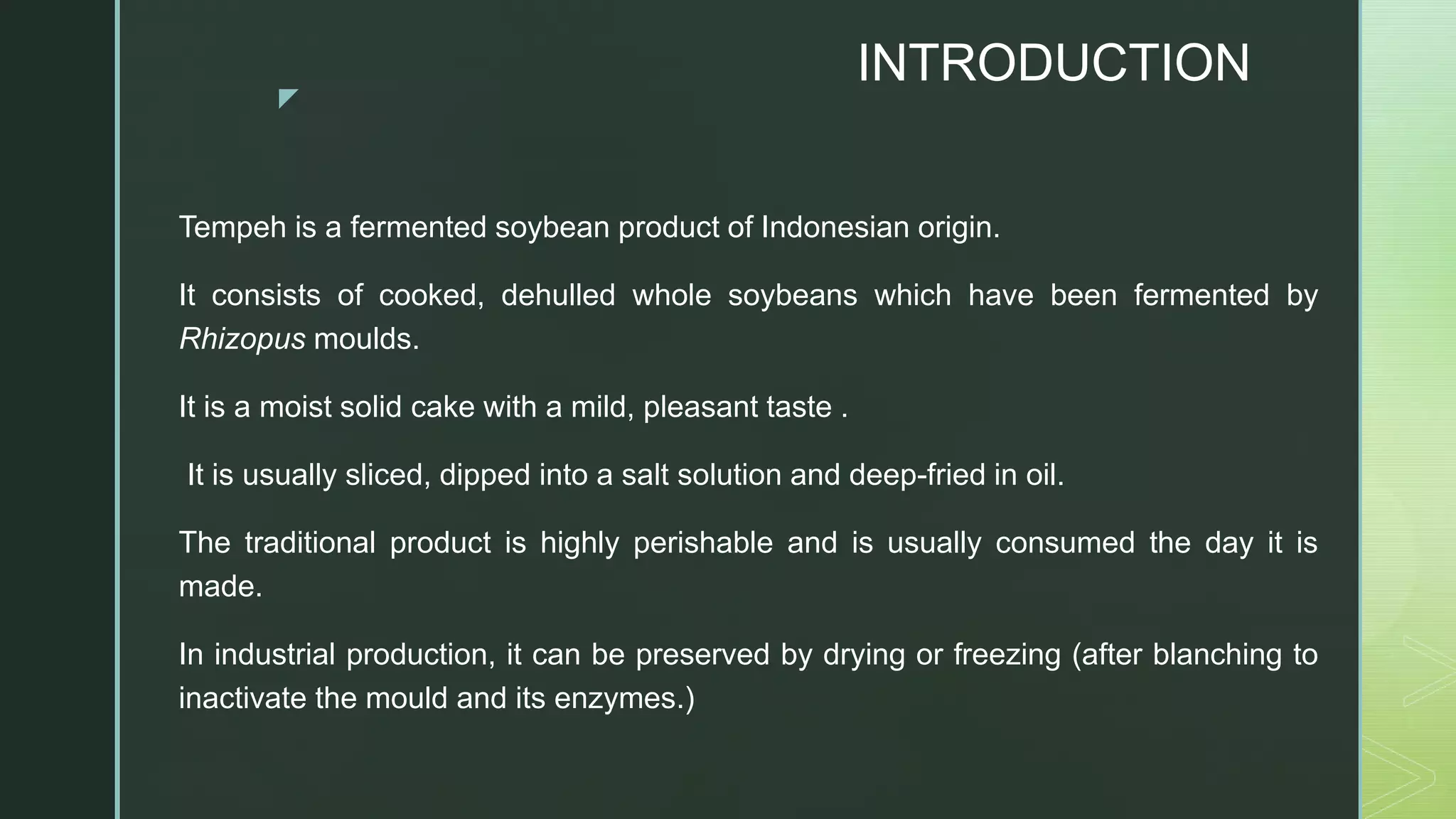 Tempeh production | PPTX