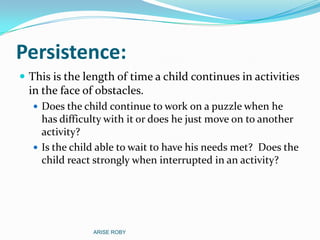 Temperament - KNOW YOUR CHILD | PPSX