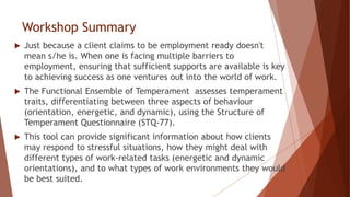 Temperament as a tool to inform employment readiness | PPT