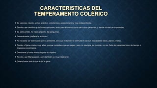 Temperamento colérico exposicion | PPTX