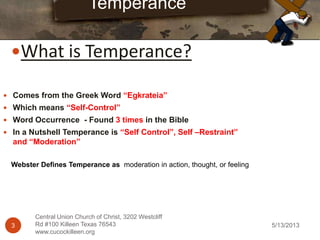 Temperance | PPTX