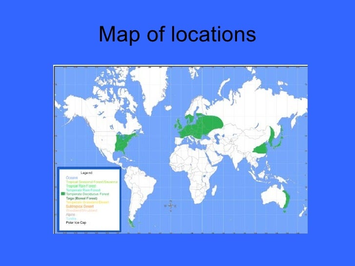 Temperate Deciduous Forest Map