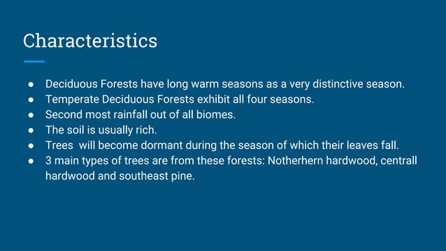 Temperate deciduous forest PERIOD 3 | PPT