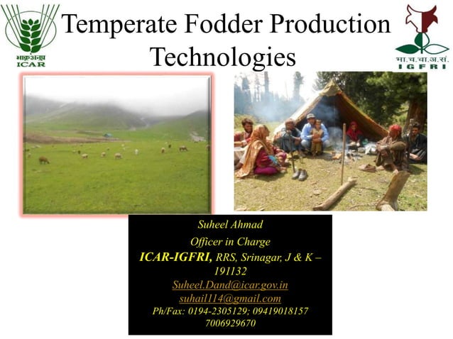 Temperate fodder production technologies | PPT