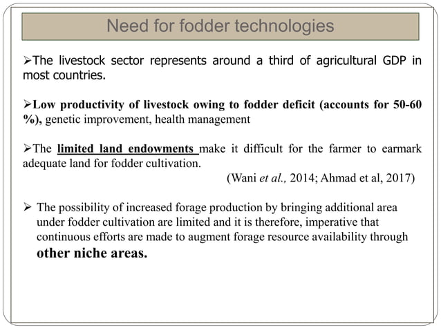 Temperate fodder production technologies | PPT