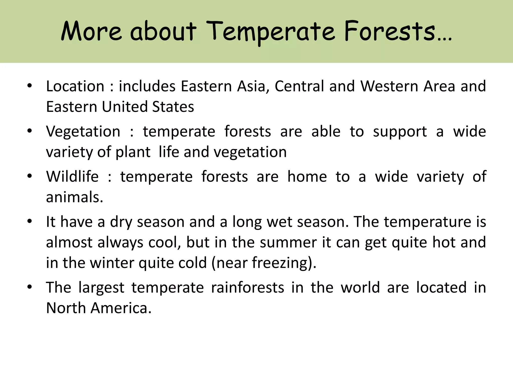 TEMPERATE FORESTS | PPTX