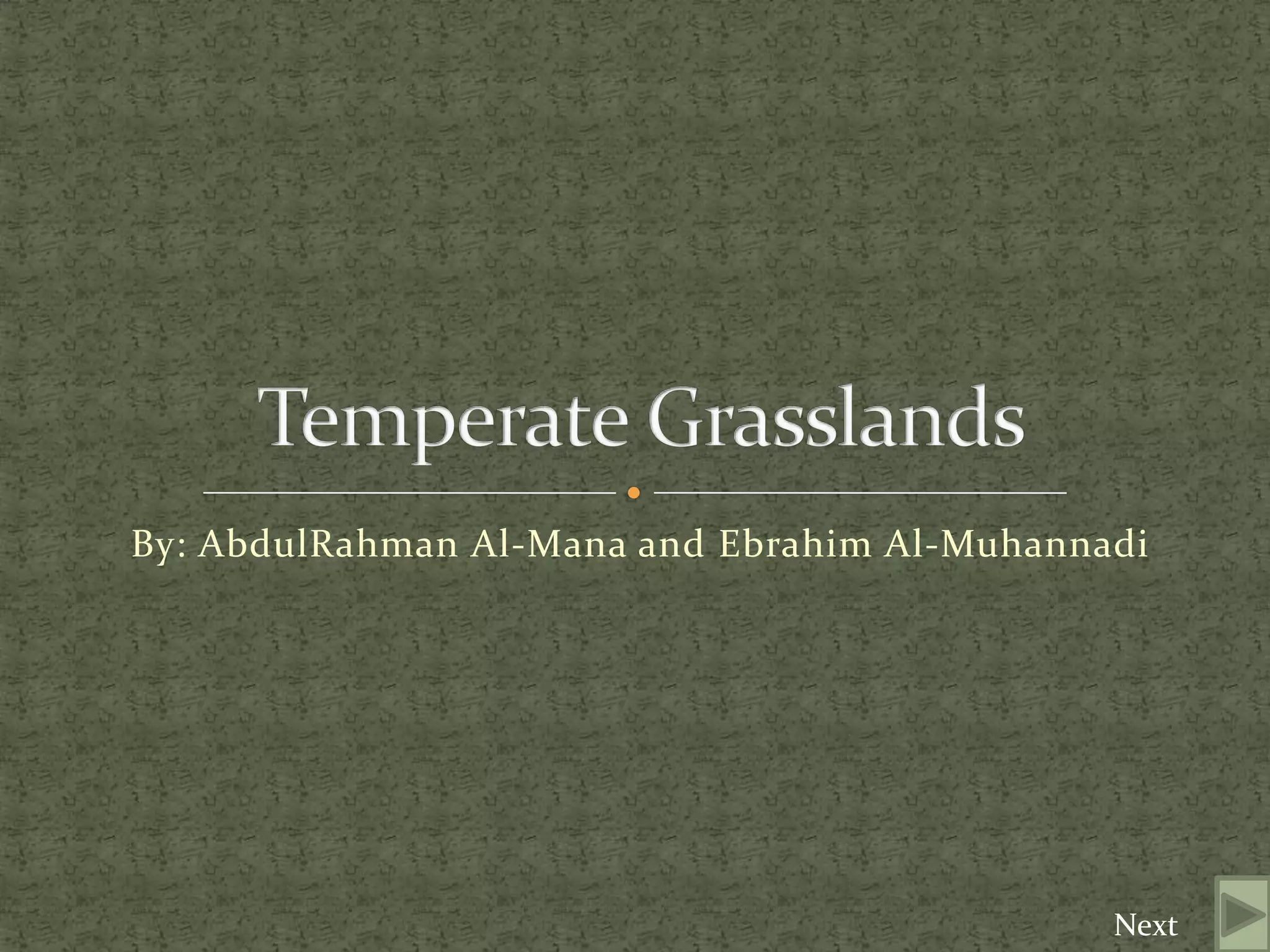 Temperate Grasslands | PPT