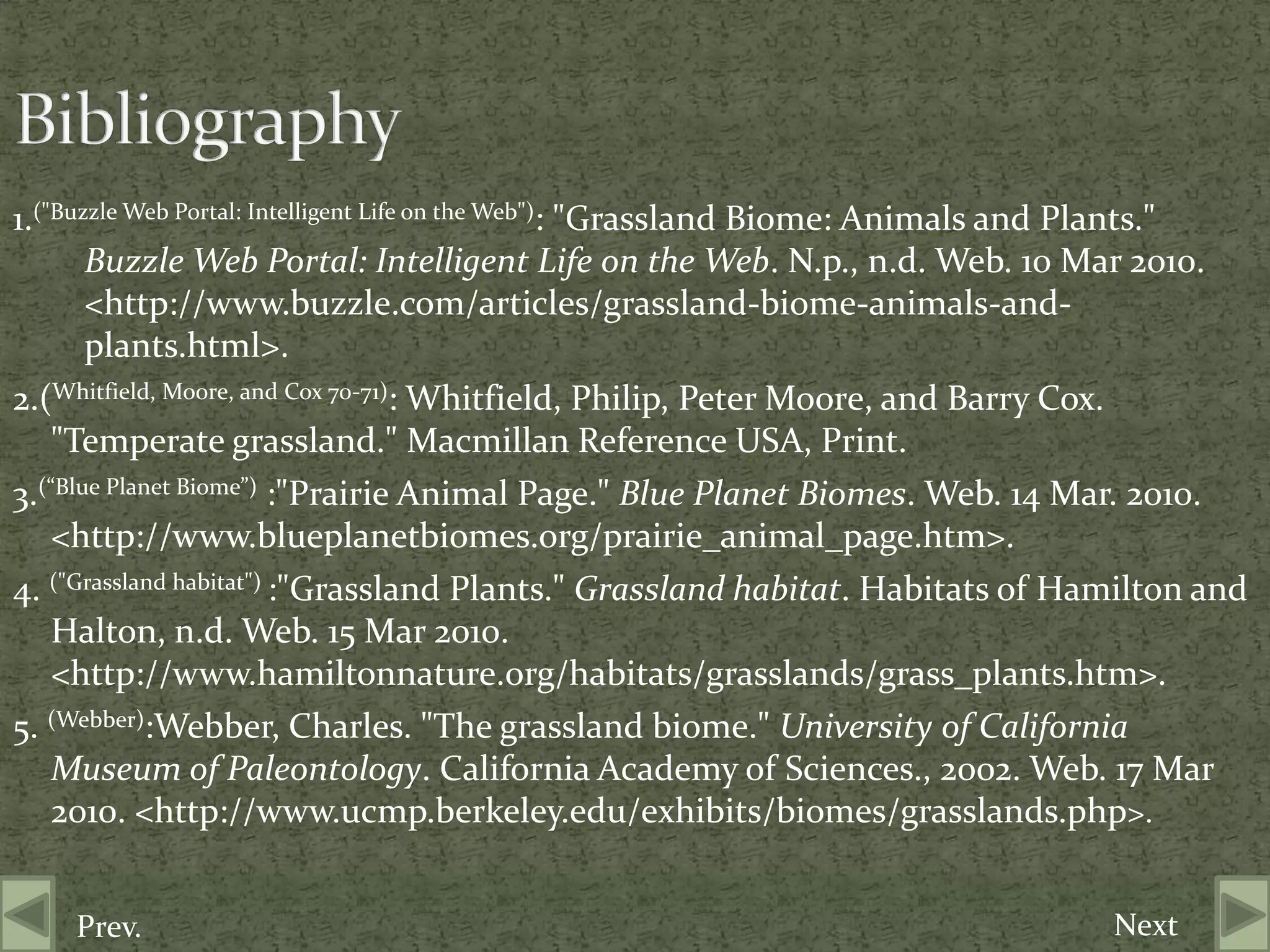 Temperate Grasslands | PPTX