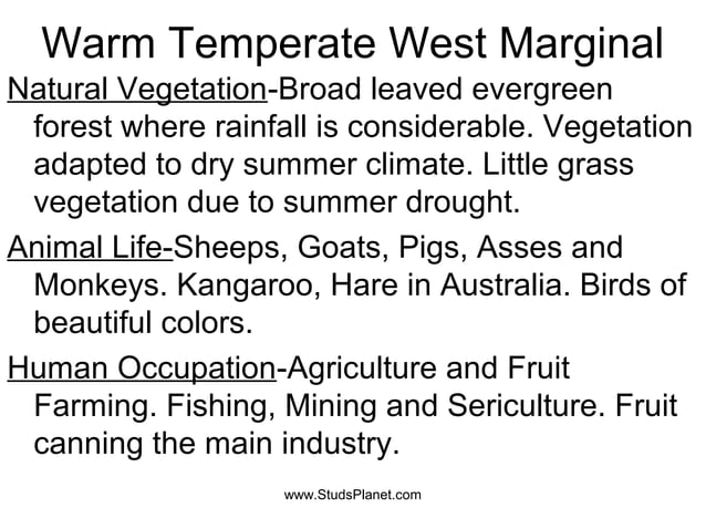 Temperate regions | PPT | Geography | Science