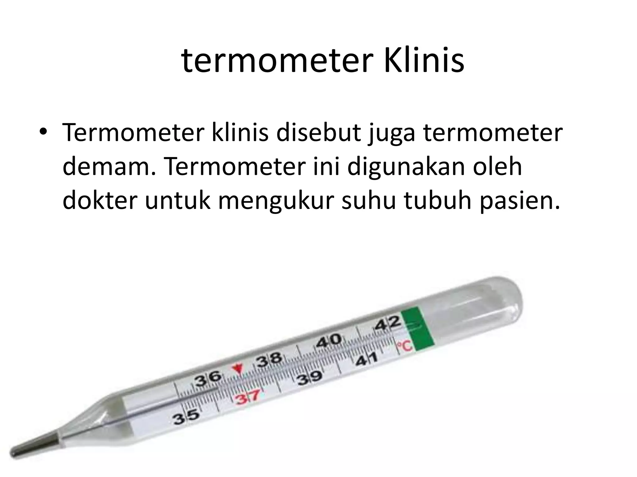 temperatur dan jenis-jenis termometer | PPTX