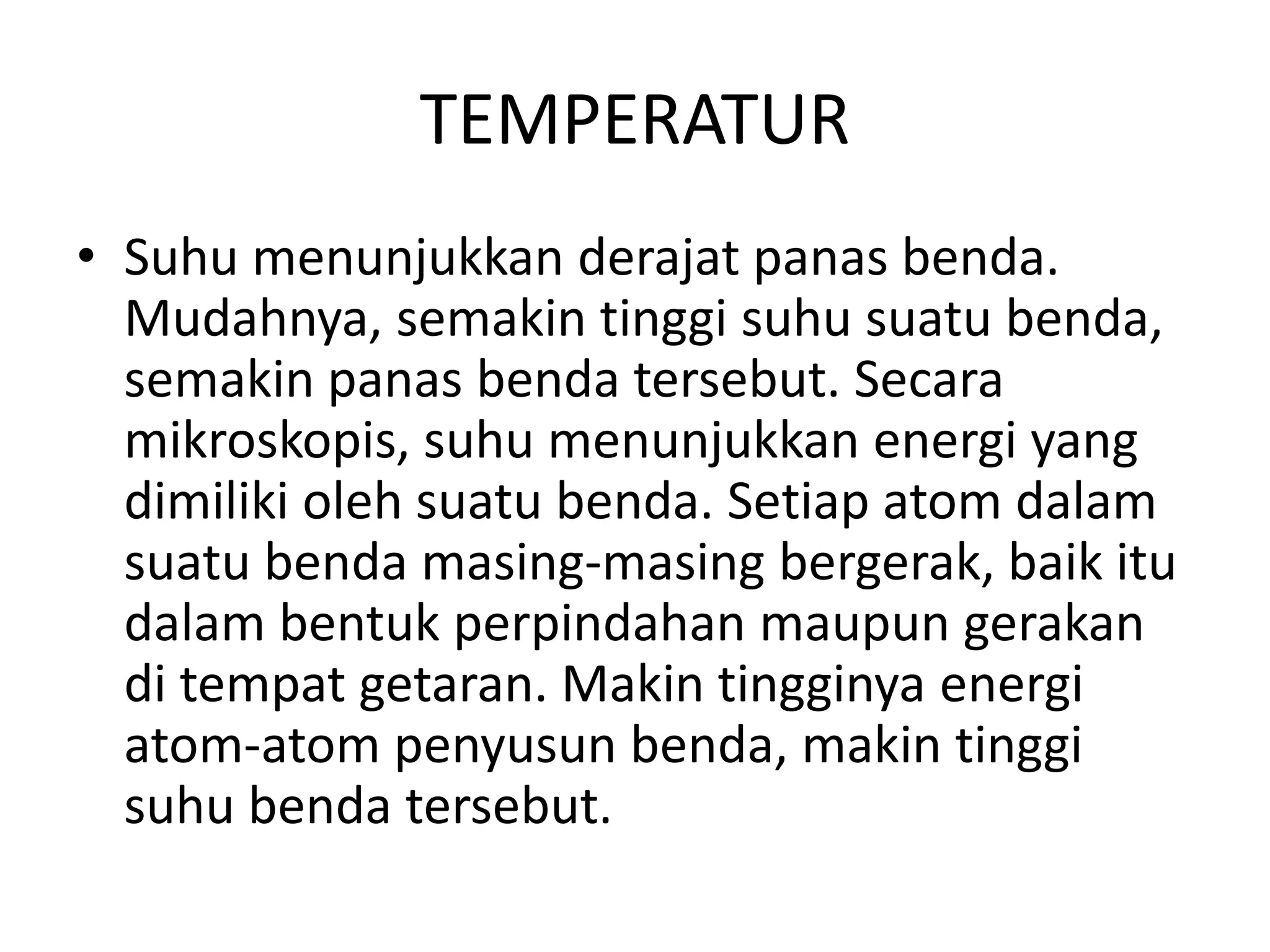 temperatur dan jenis-jenis termometer | PPTX